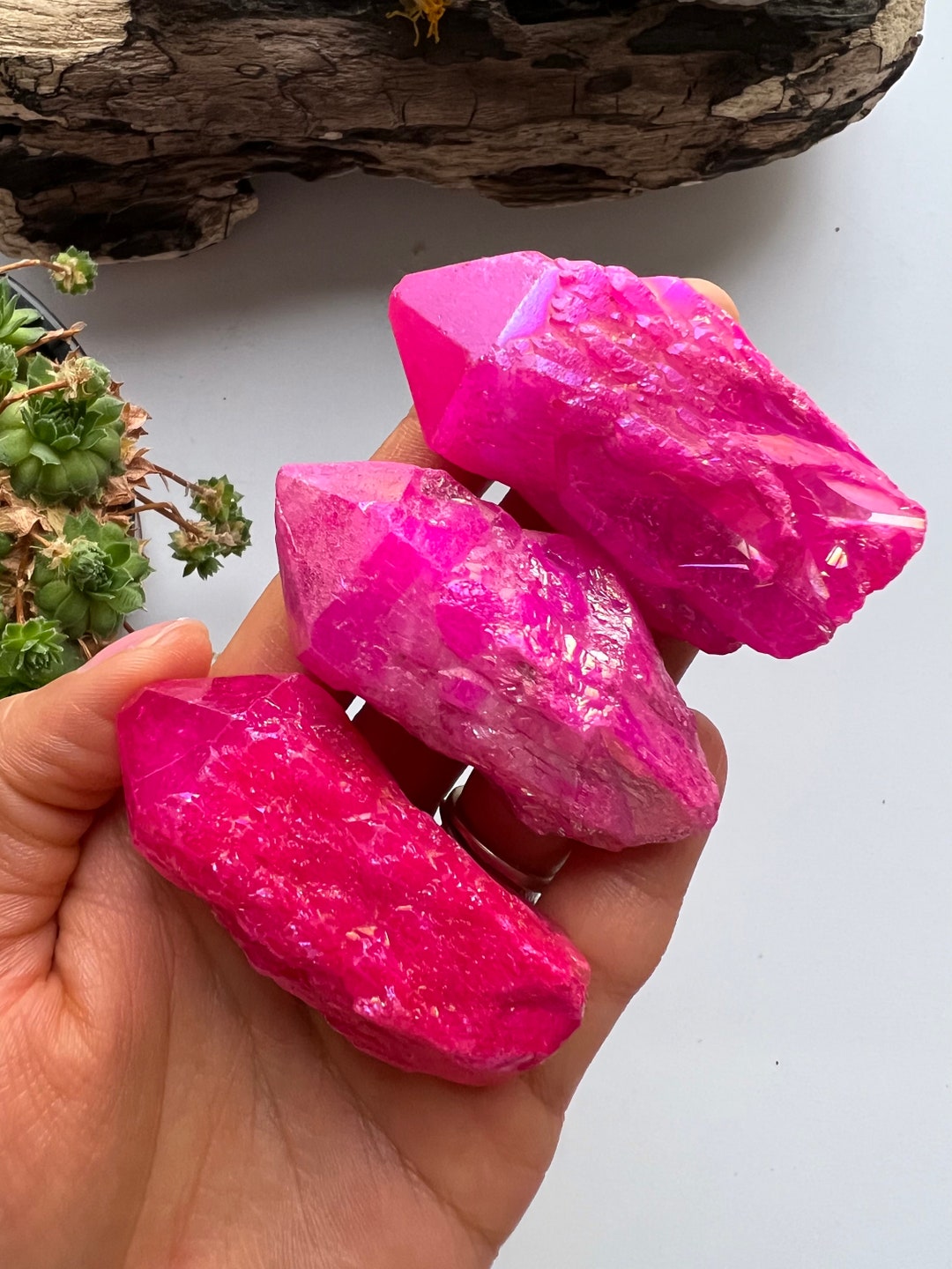Pink Aura Quartz Cluster, Pink Angel Aura Quartz, Aura Quartz, Aqua ...