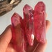 Red Aura Quartz Point, Red Aura Quartz, Flame Aura Quartz, Angel Aura ...