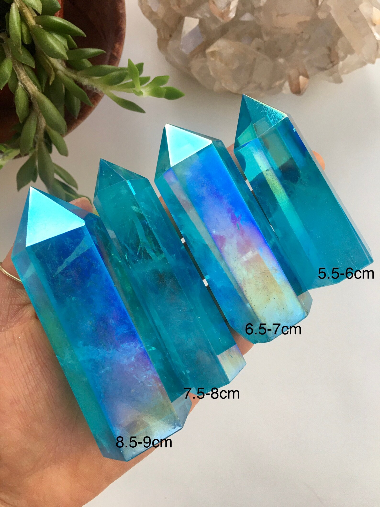 Blue Aura Quartz Point Blue Angel Aura Quartz Aqua Aura - Etsy Canada
