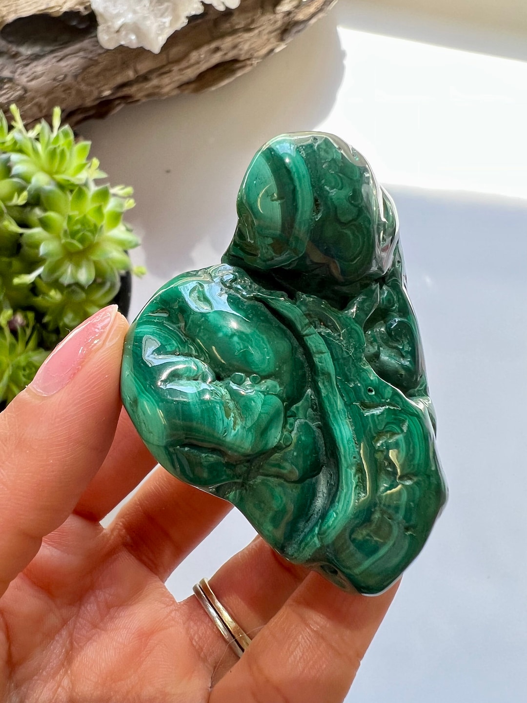 Natürlicher Malachit, Malachit Kristall, Polierter Malachit - Etsy ...
