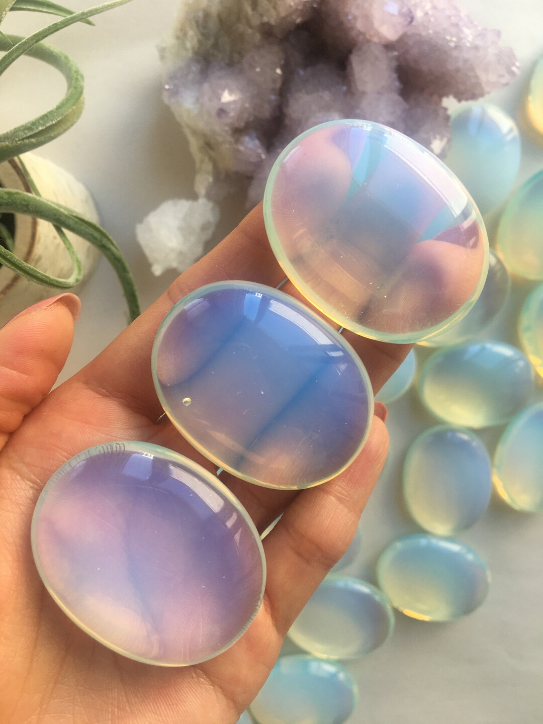 Opalite Palm Stone, Opalite Worry Stone, Opalite - Etsy Canada
