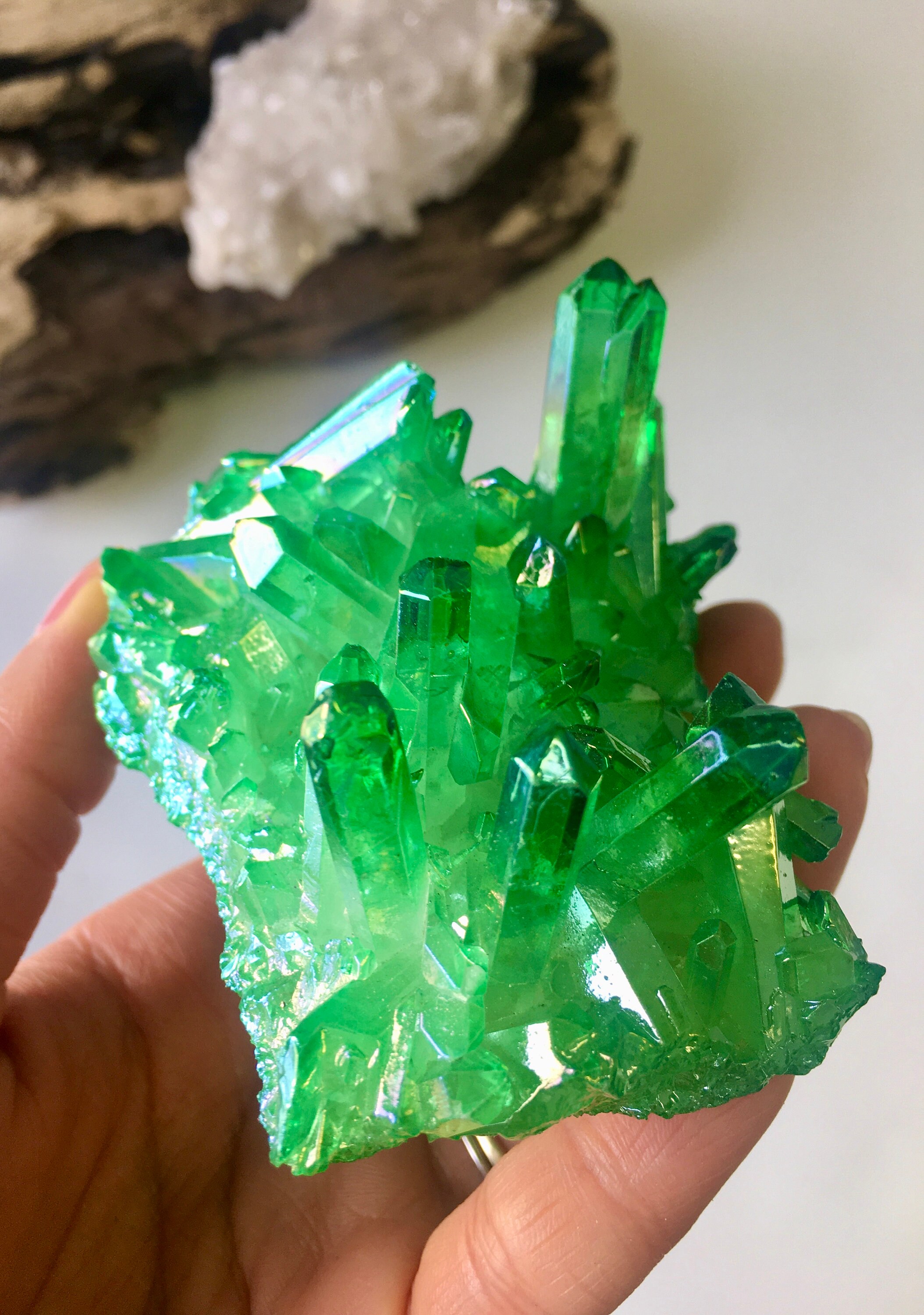 Green Aura Quartz Cluster Green Aura Quartz Aura Quartz - Etsy Canada