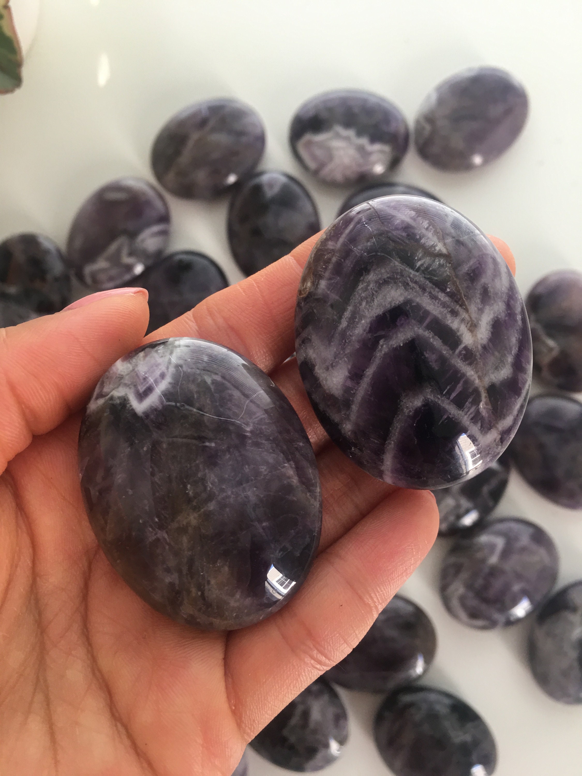 Dream Amethyst Palm Stone Dream Amethyst Amethyst Worry | Etsy
