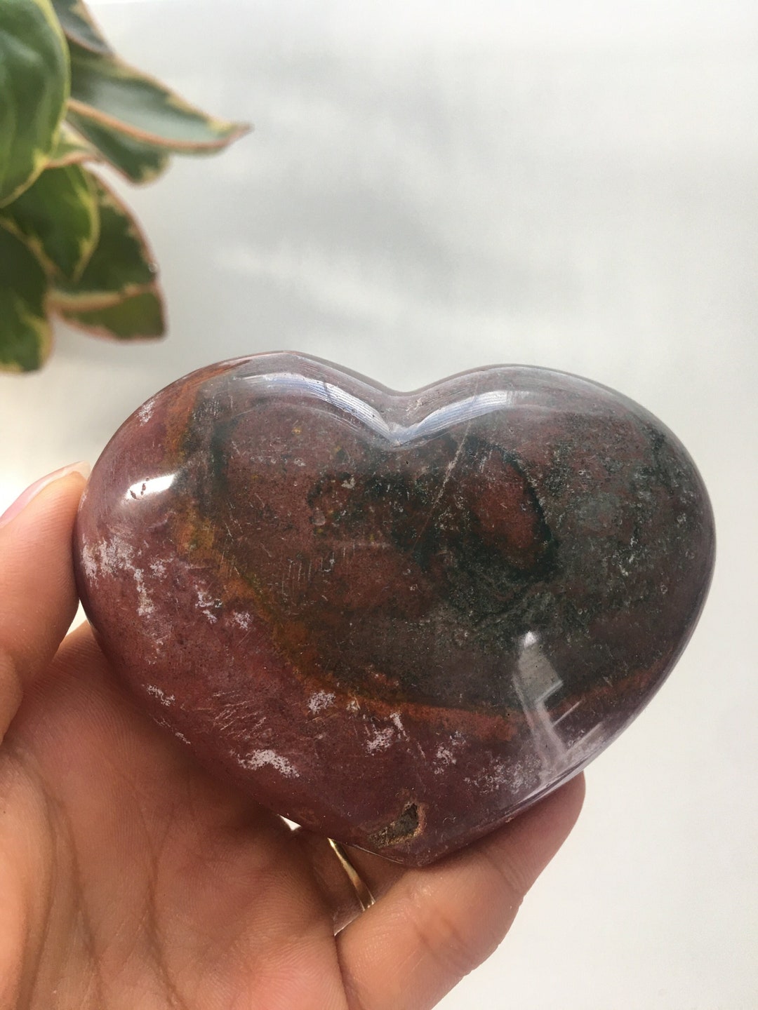 Large Ocean Jasper Heart, Ocean Jasper Stone, Polished Ocean Jasper ...