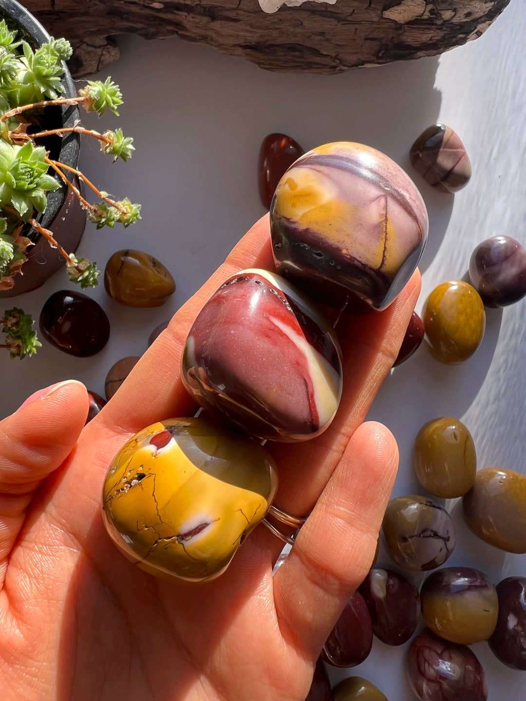 Mookaite Jasper Tumbled Stone, Tumbled Mookaite Jasper, Polished Mookaite, Tumbled Crystal ...