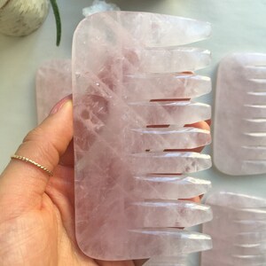 Precious Rose Quartz Comb Crystal Healing Comb Rose Quartz - Etsy Canada