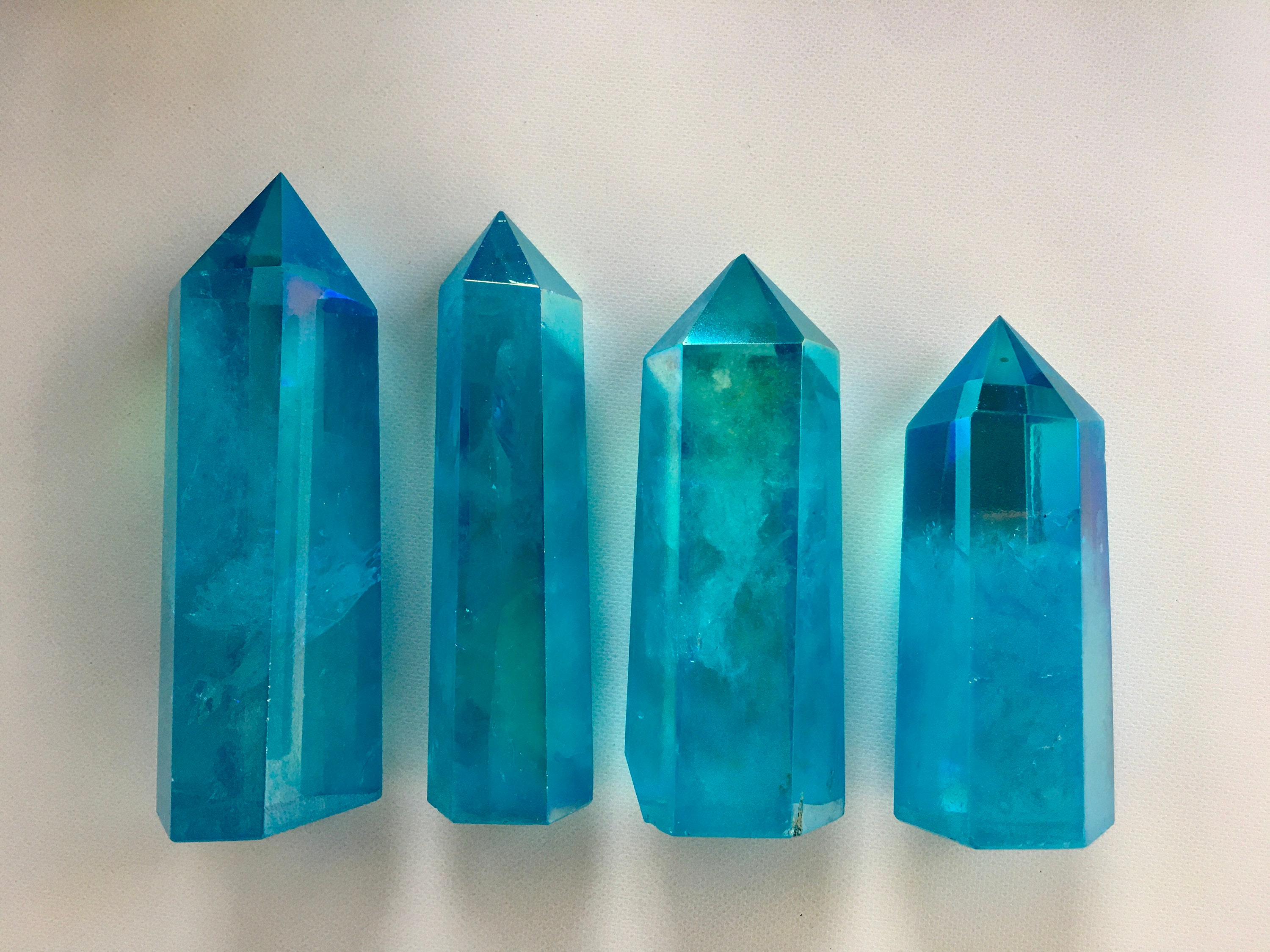 Blue Aura Quartz Point Blue Angel Aura Quartz Aqua Aura - Etsy Canada