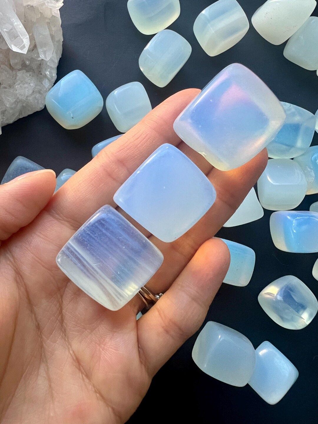 Opalite Tumbled Stone, Opalite, Opalite Crystal, Tumbled Stones, Opalite Crystal, Polished ...