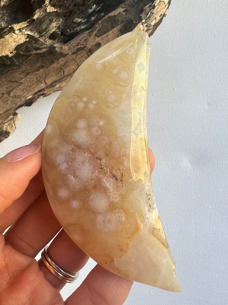Cherry Blossom Agate Moon, Cherry Blossom Agate, Flower Agate Moon ...