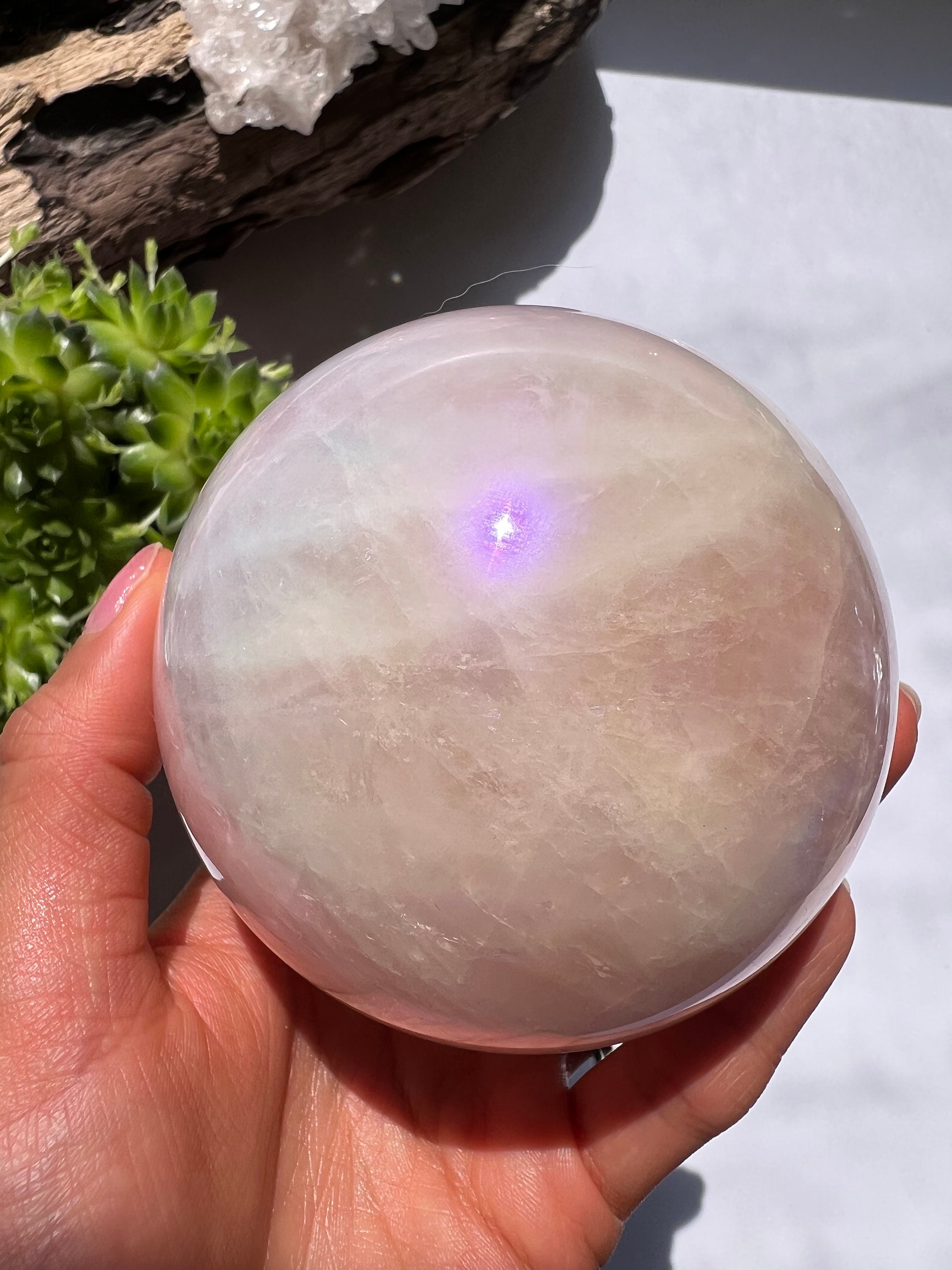 Large Angel Aura Rose Quartz Sphere, Angel Aura Rose Quartz Sphere - Etsy
