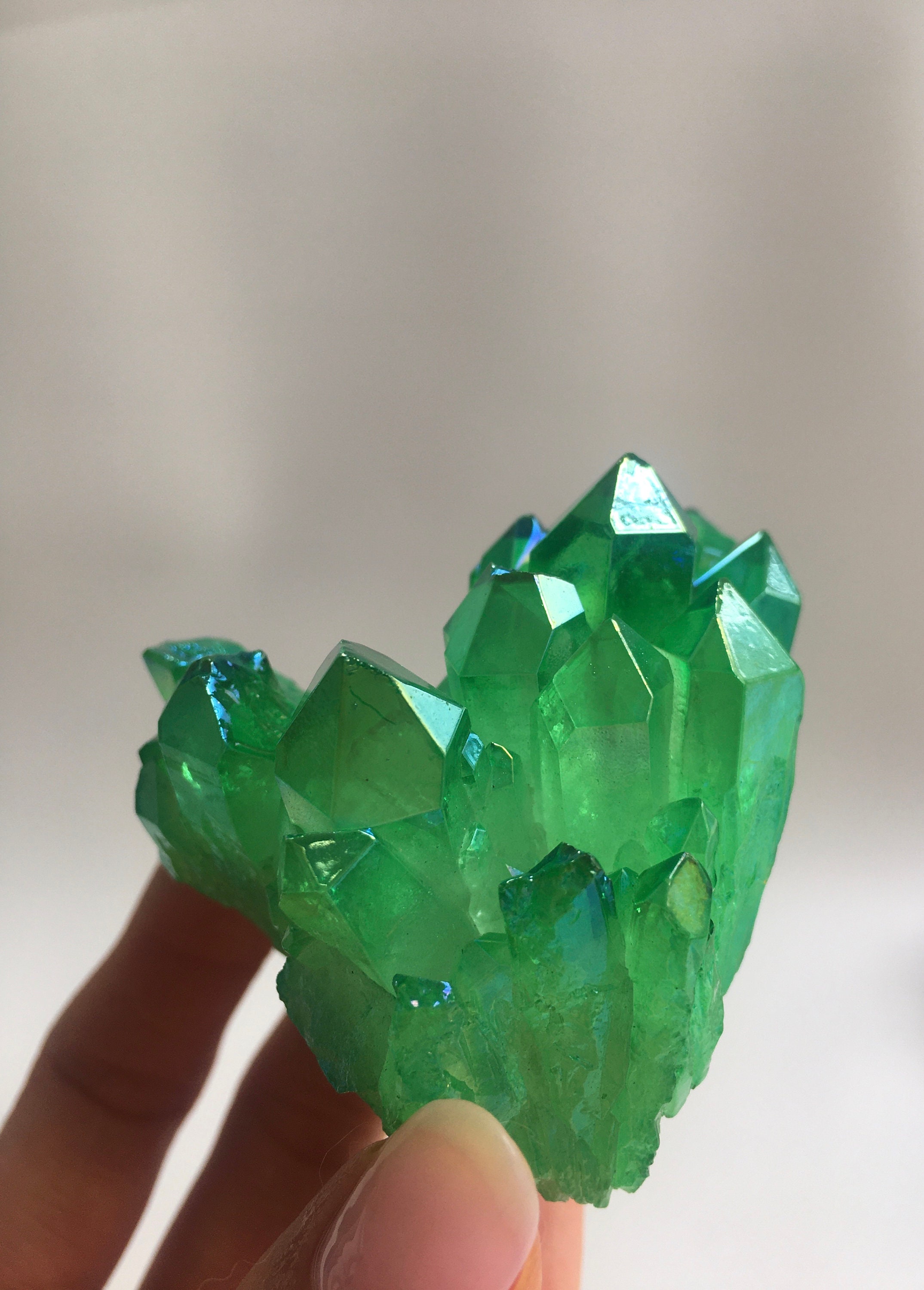 Green Aura Quartz Cluster Green Aura Quartz Aura Quartz | Etsy