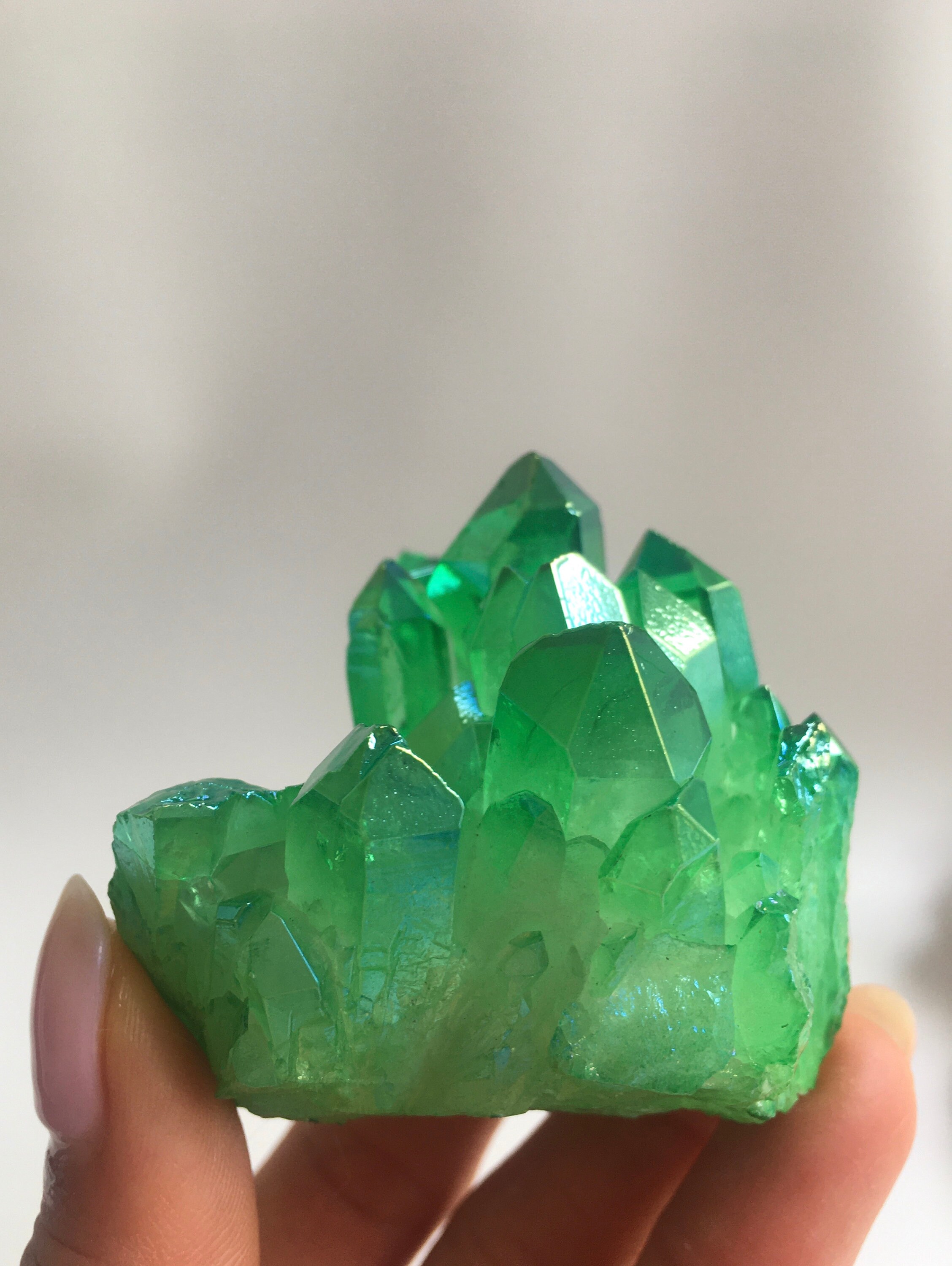 Green Aura Quartz Cluster Green Aura Quartz Aura Quartz | Etsy