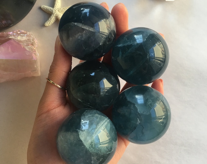Blue Fluorite Sphere, Blue Fluorite - Etsy