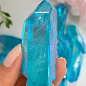Large Blue Aura Quartz Point, Blue Angel Aura Quartz, Angel Aura Quartz ...