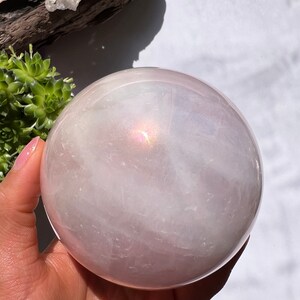 Large Angel Aura Rose Quartz Sphere, 7.6cm - Etsy