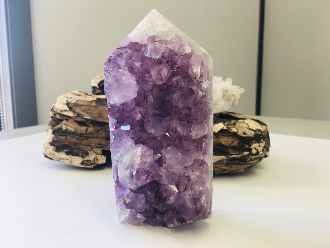 XL Amethyst cluster Tower, Amethyst Tower, Amethyst Cluster, Deep ...