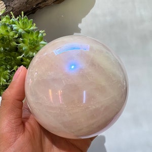 Large Angel Aura Rose Quartz Sphere, 7.6cm - Etsy