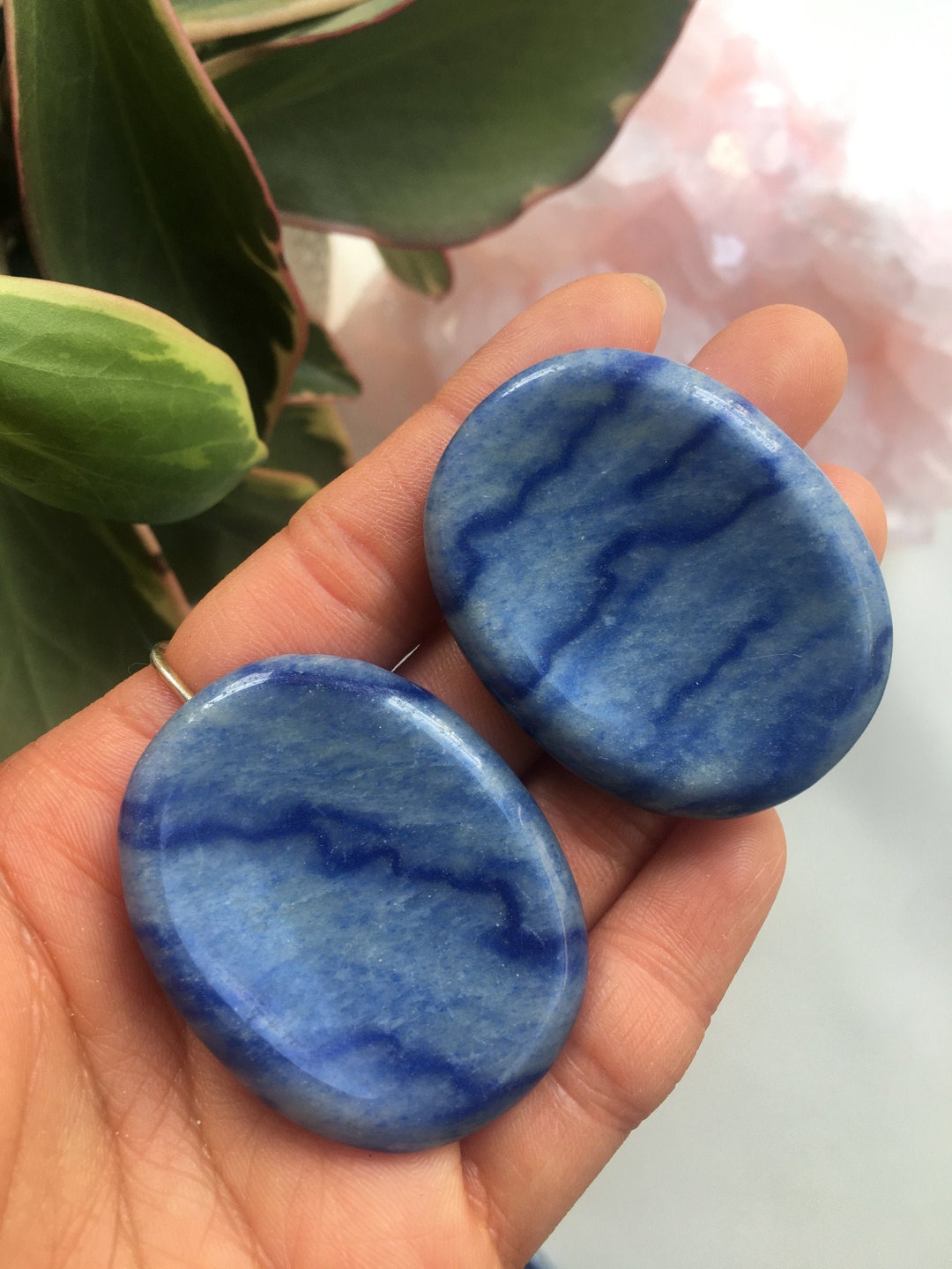 Blue Aventurine Worry Stone, Blue Aventurine, Worry Stone - Etsy
