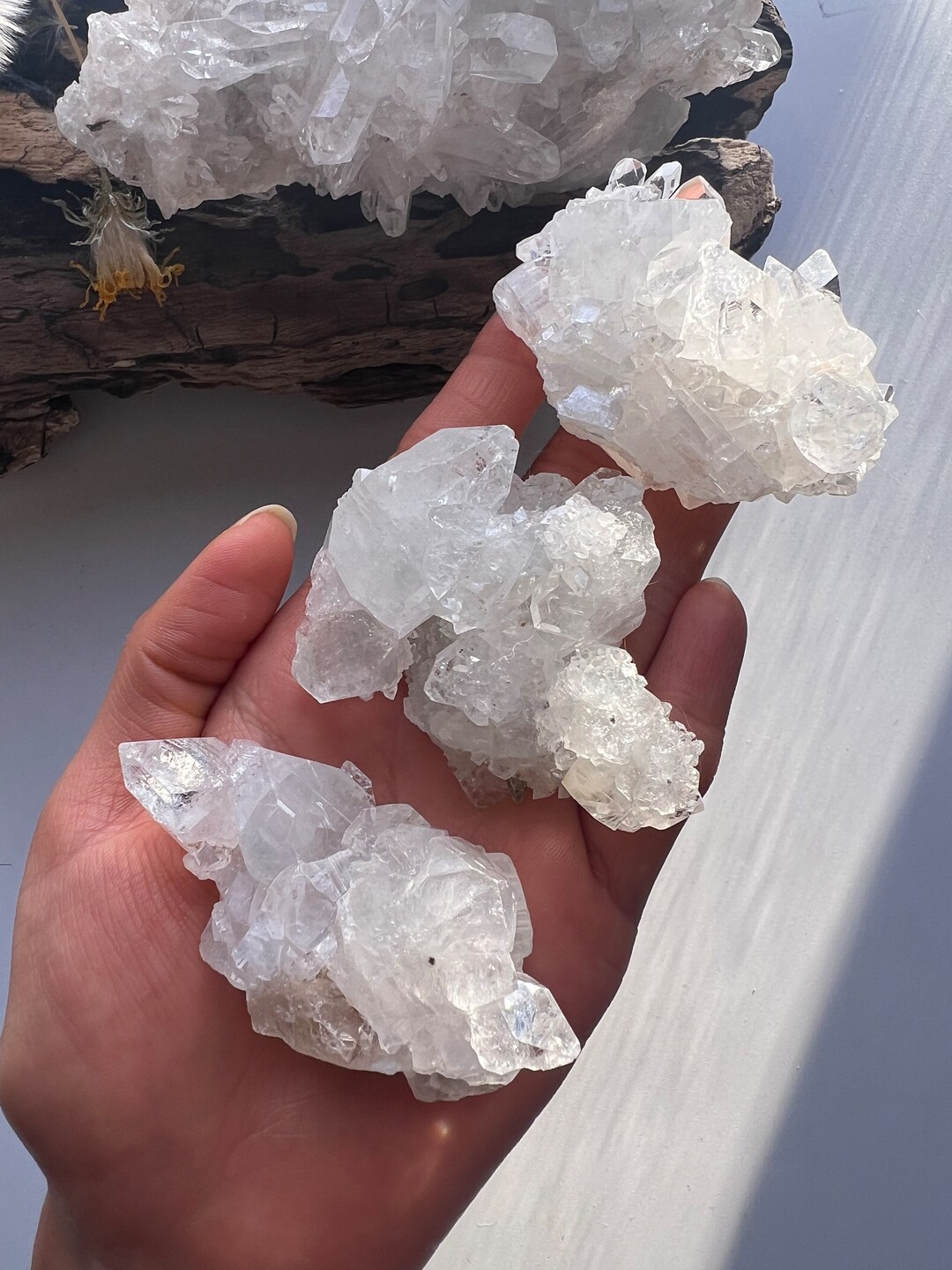 Apophyllite Cluster, Raw Apophyllite, Raw Chalcedony, Blue Chalcedony ...