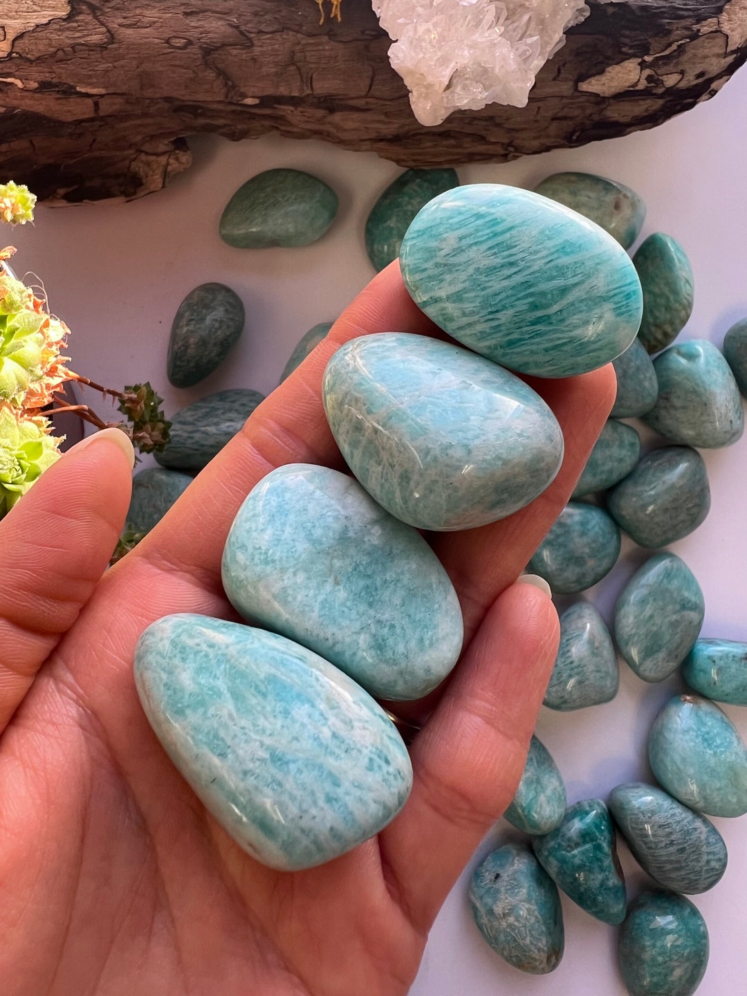 Amazonite Tumbled Stone, Amazonite Stone, Tumbled Amazonite, Amazonite ...
