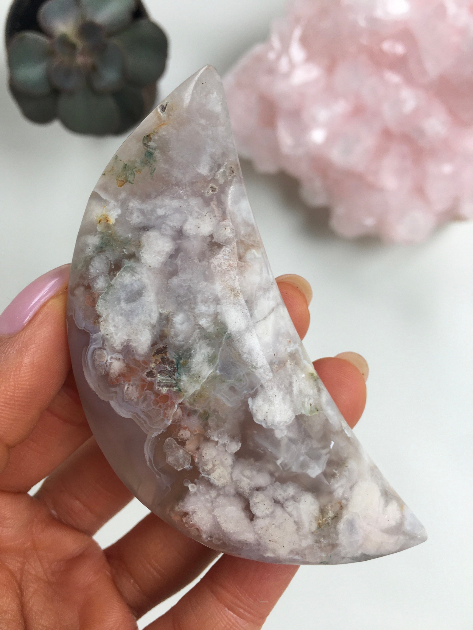 Cherry Blossom Agate Moon Cherry Blossom Agate Flower Agate - Etsy