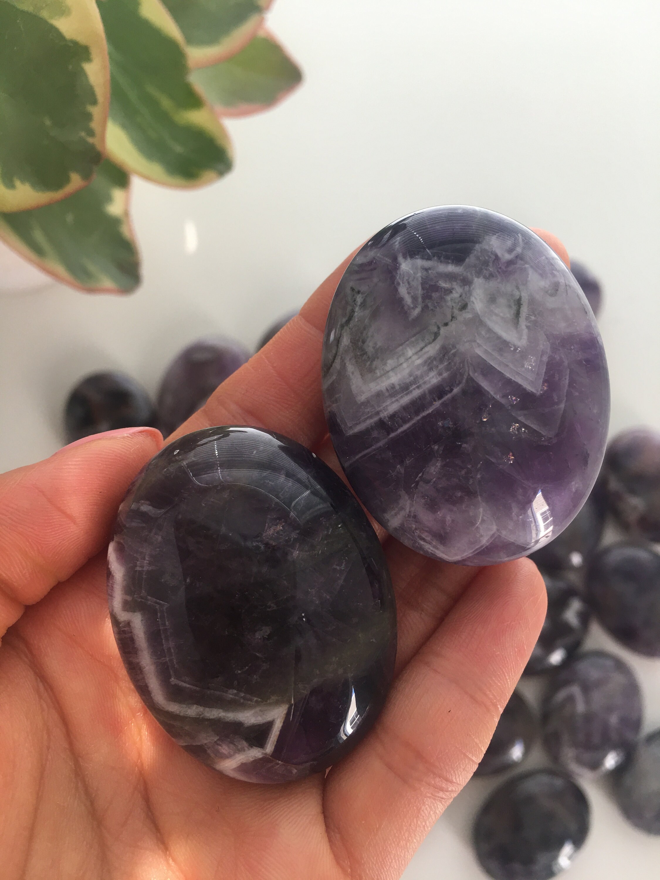 Dream Amethyst Palm Stone Dream Amethyst Amethyst Worry | Etsy