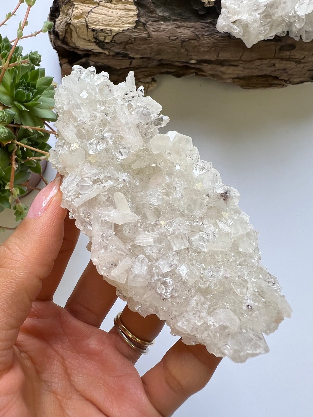 Apophyllite Cluster With Stilbite, Clear Apophyllite, Natural ...