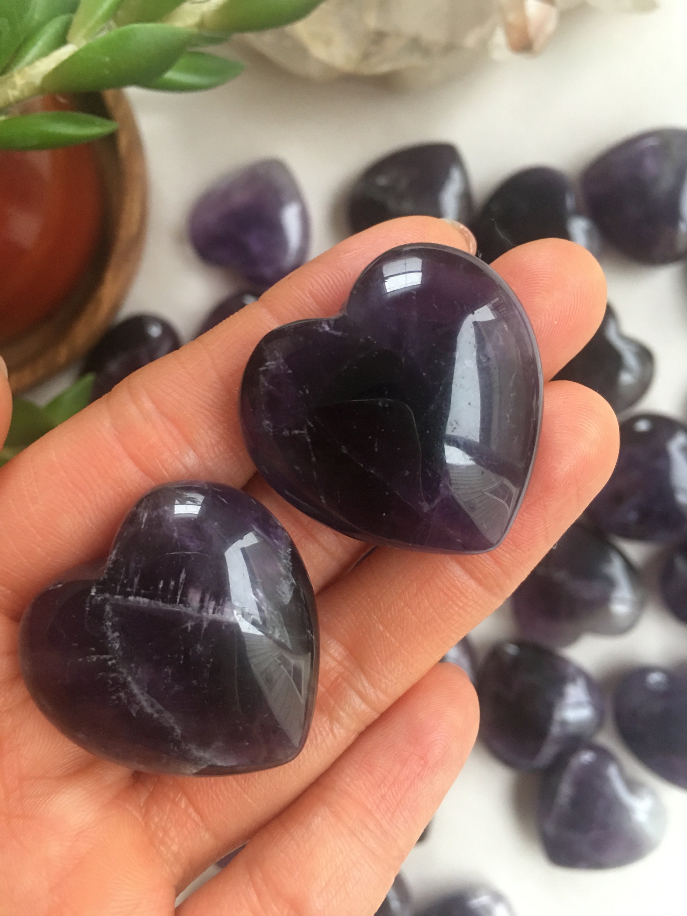 Amethyst Heart Chevron Amethyst Heart Dream Amethyst Heart | Etsy