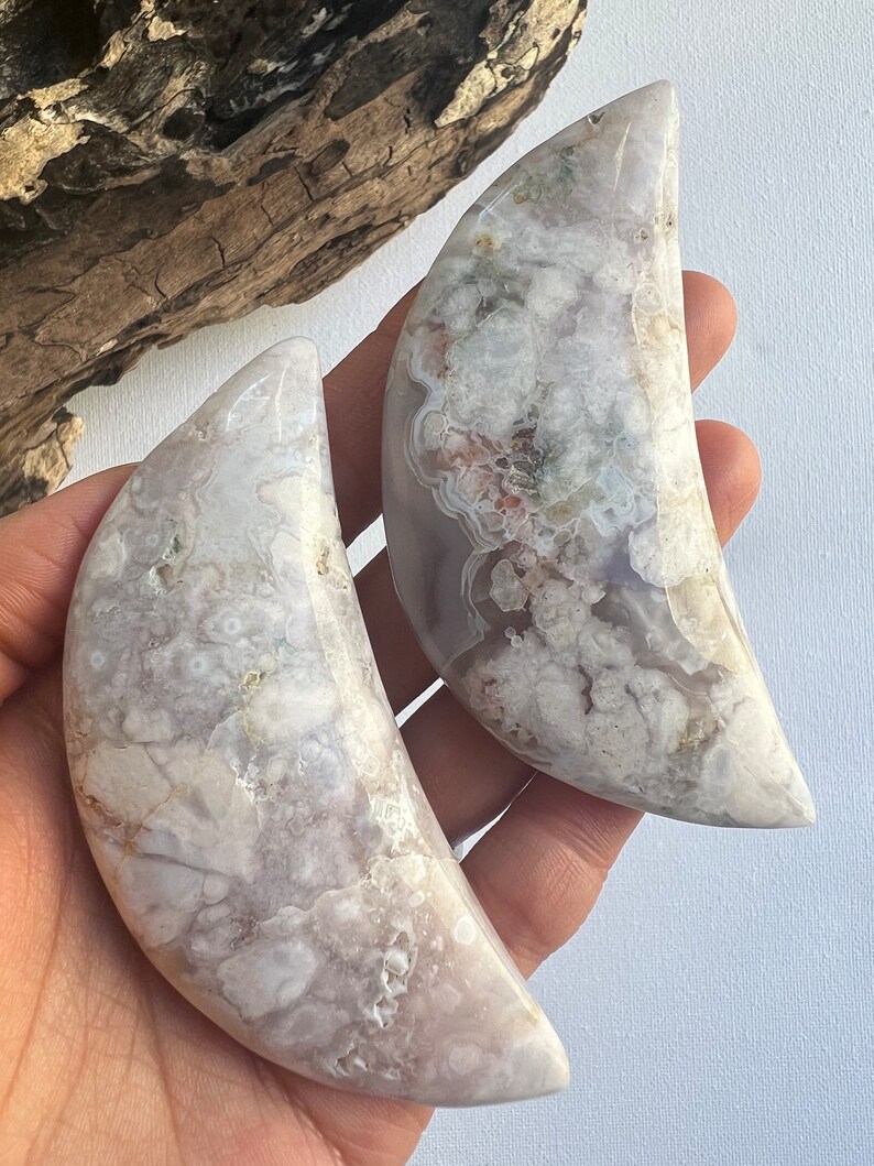 Cherry Blossom Agate Moon, Cherry Blossom Agate, Flower Agate Moon ...