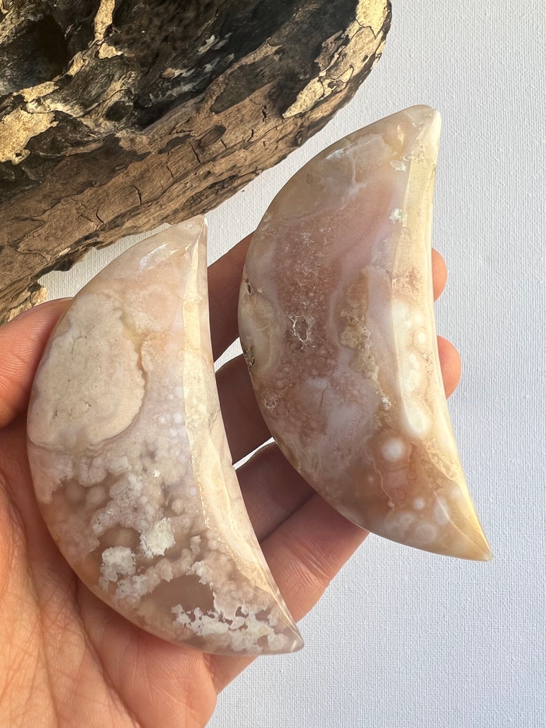 Cherry Blossom Agate Moon, Cherry Blossom Agate, Flower Agate Moon ...