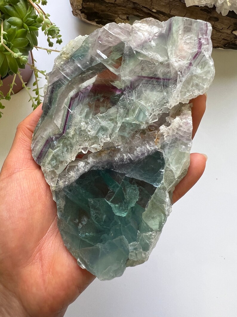 Rainbow Fluorite Point, Semi Polished Rainbow Fluorite, Rainbow ...