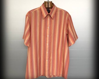 Orange Striped Shirt - Etsy