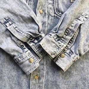 Vintage Snow Wash Denim Shirt - Etsy