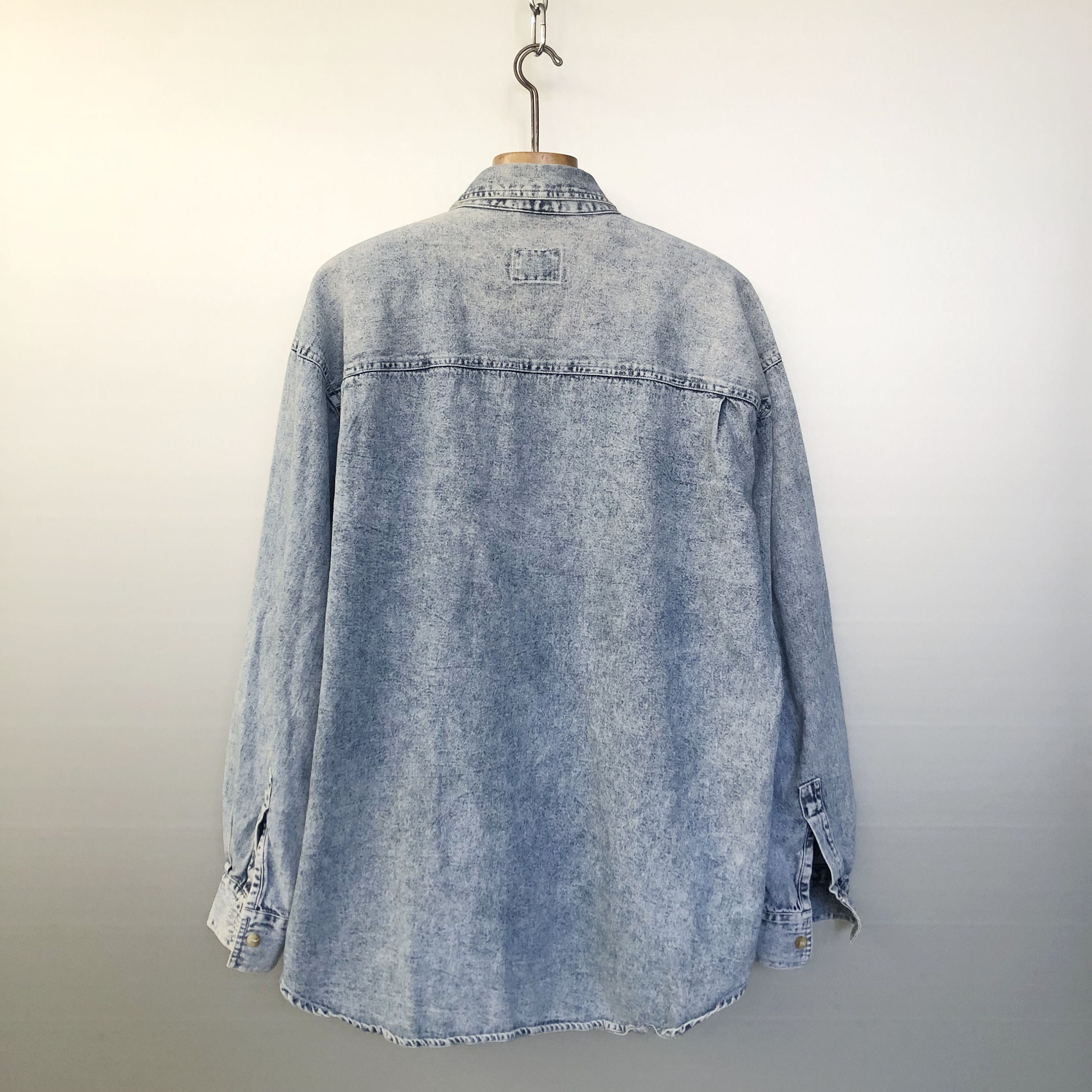 Vintage Snow Wash Denim Shirt - Etsy