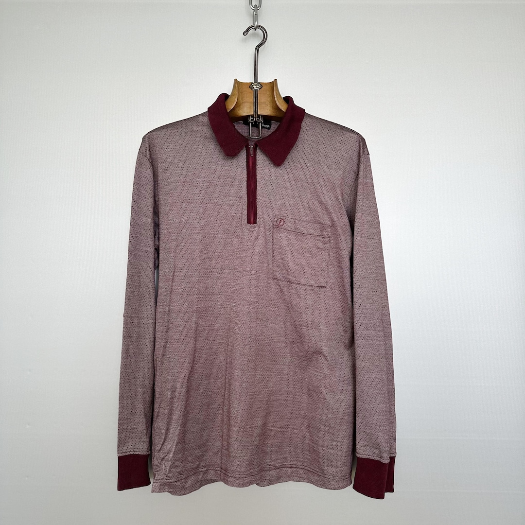 Rare S.T. Dupont Polo Shirt | Burgundy Silver Luxury Loungewear ...