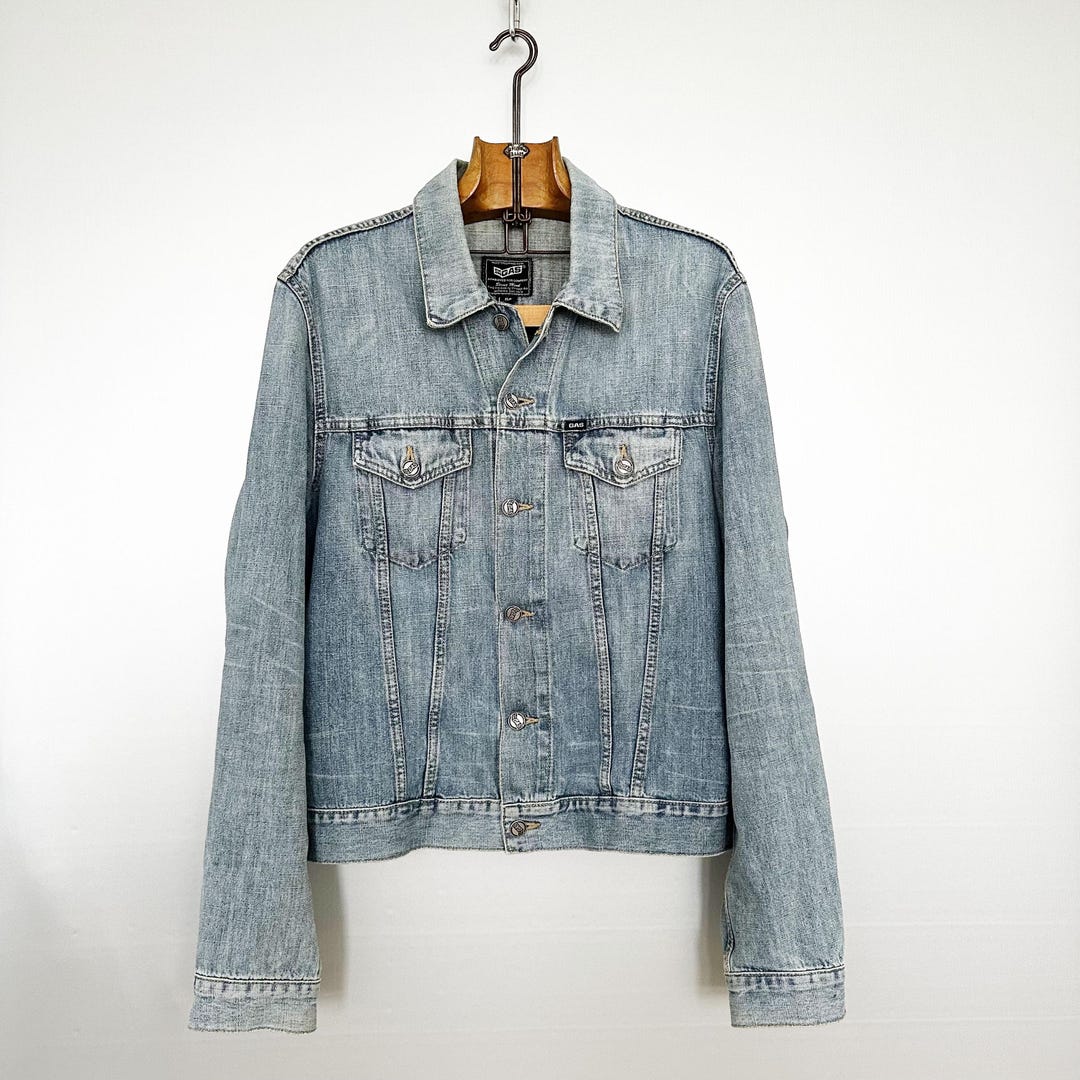 Denim Jacket | Washed Light Grayish Blue Classic | GAS Label High-end ...