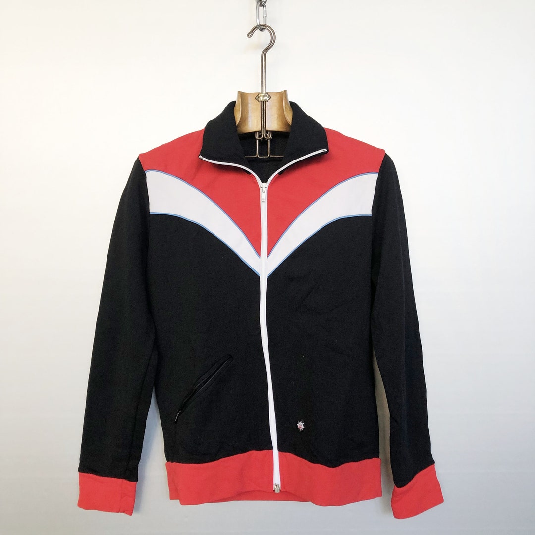 Vintage Black Striped Track Jacket - Etsy