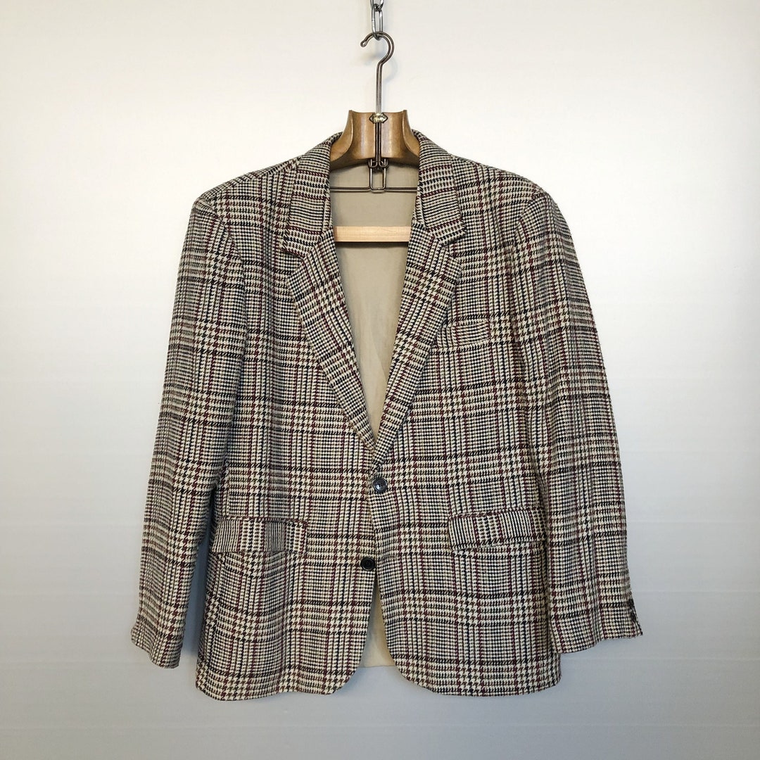 Vintage Prince of Wales Wooly Jacket - Etsy