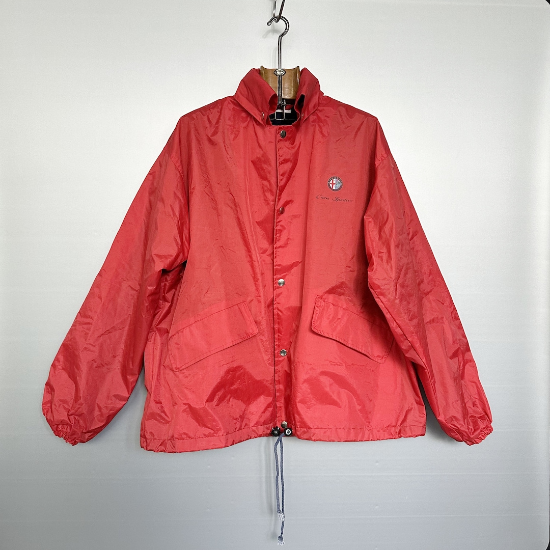 Vintage Alfa Romeo Parka | Red Racing Windbreaker | Cuore Sportivo | M ...
