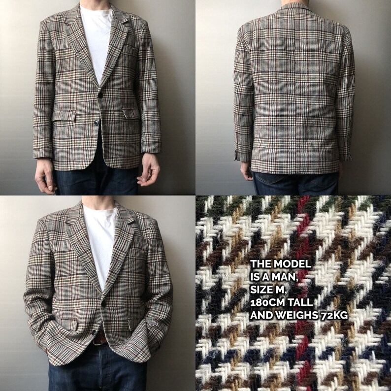 Vintage Prince of Wales Wooly Jacket - Etsy