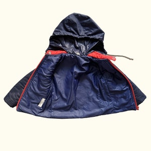 Vintage Navy Blue and Red Kid's Ski Jacket - Etsy
