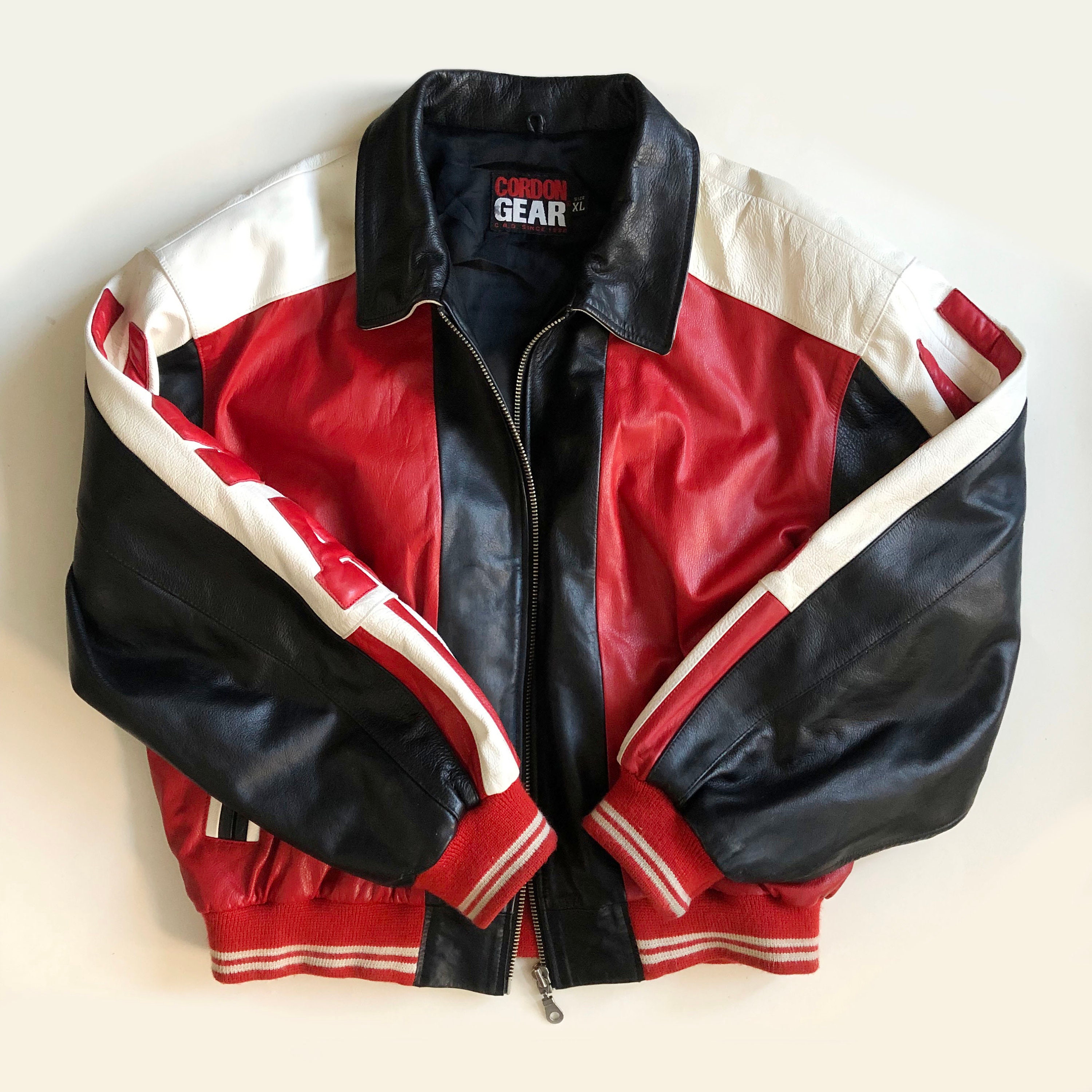 Vintage Cordon Gear Leather Varsity Jacket - Etsy