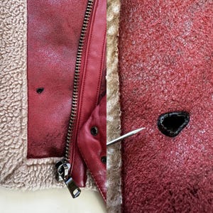 Vintage Red Flight Jacket | Bold Faux Leather & Fur Lining | Urban ...