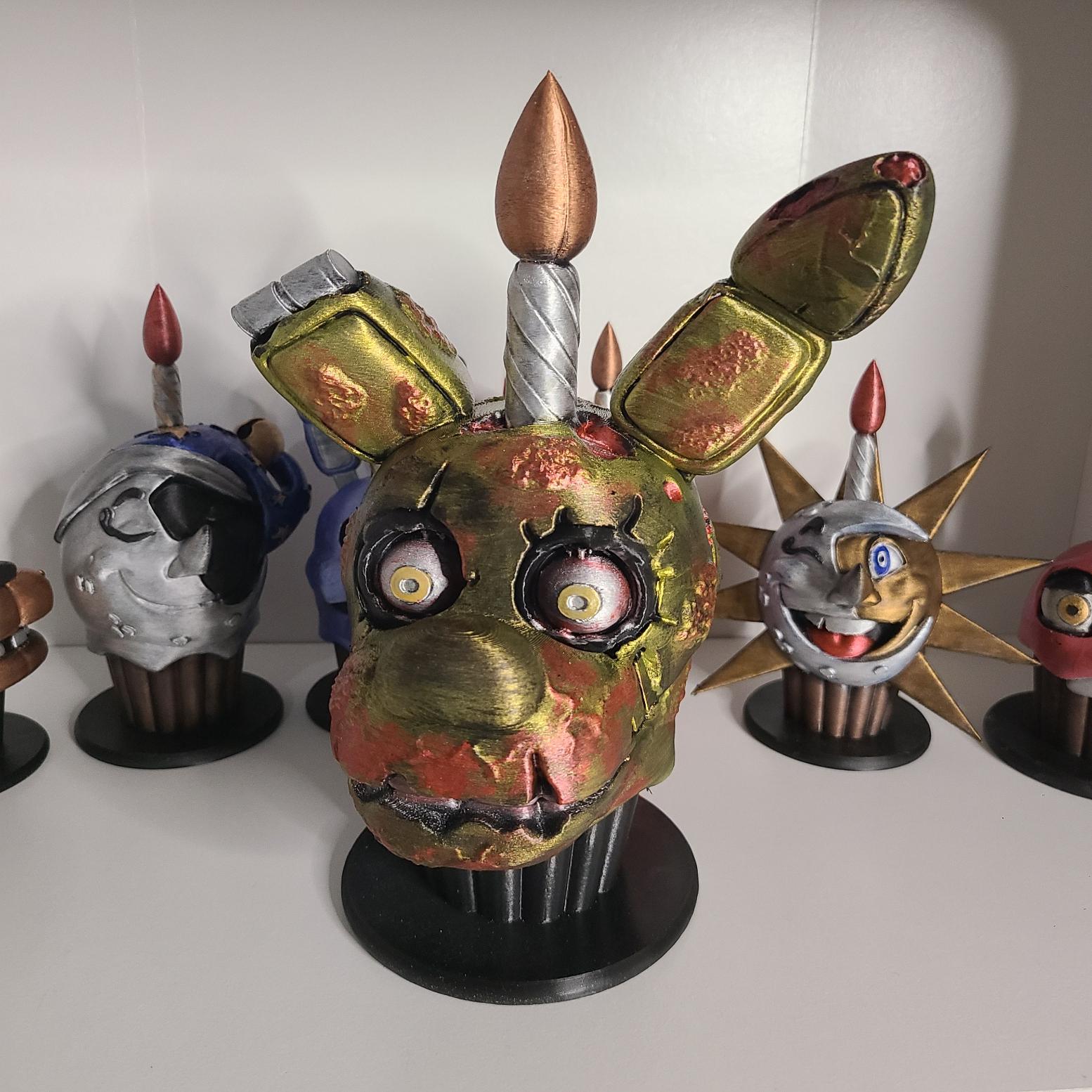 3D Printed FNAF Cupcake Figurine – Hand Painted Collectible - Etsy