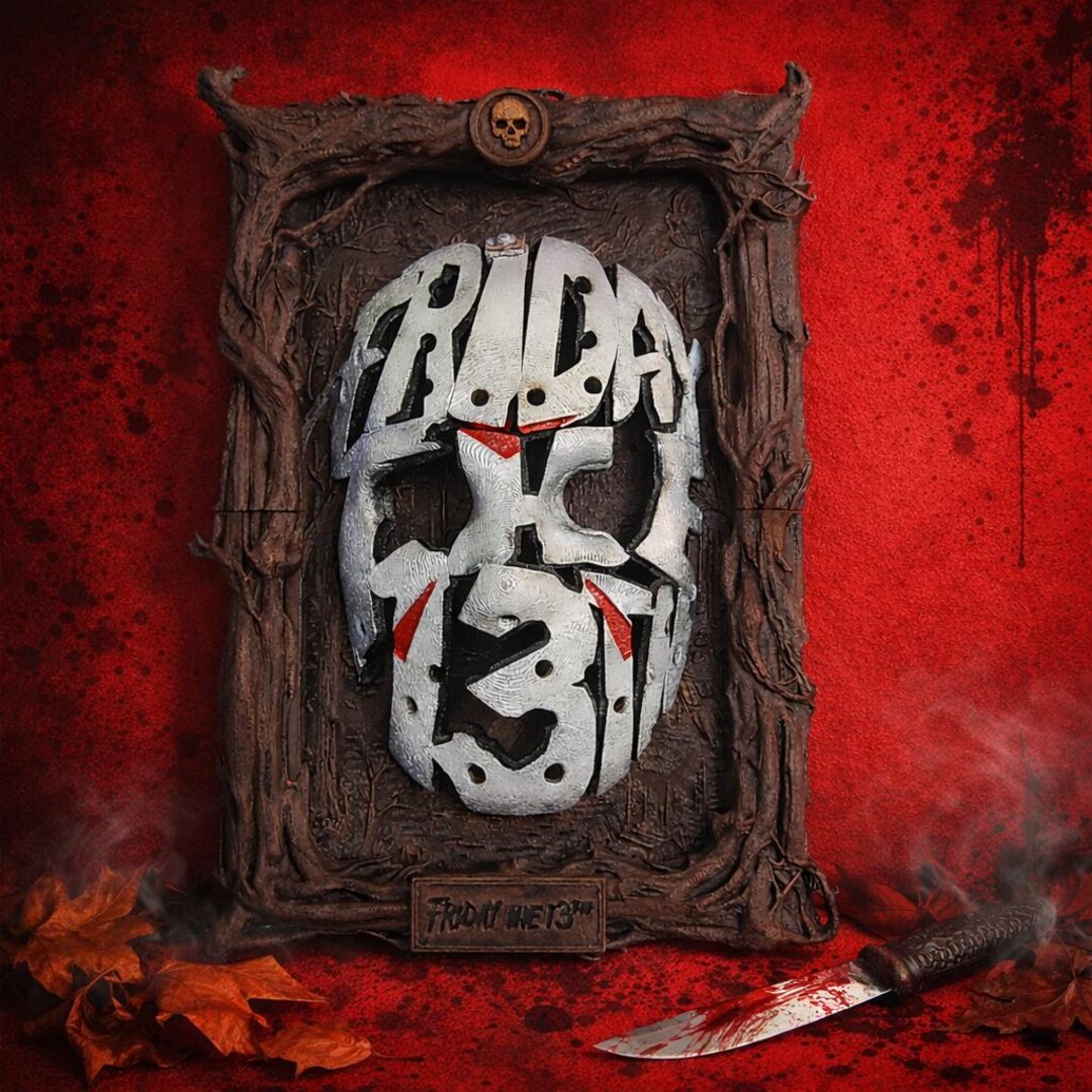 Hand Painted, 3D Printed Horror Wall Plaque Friday the 13th Jason ...