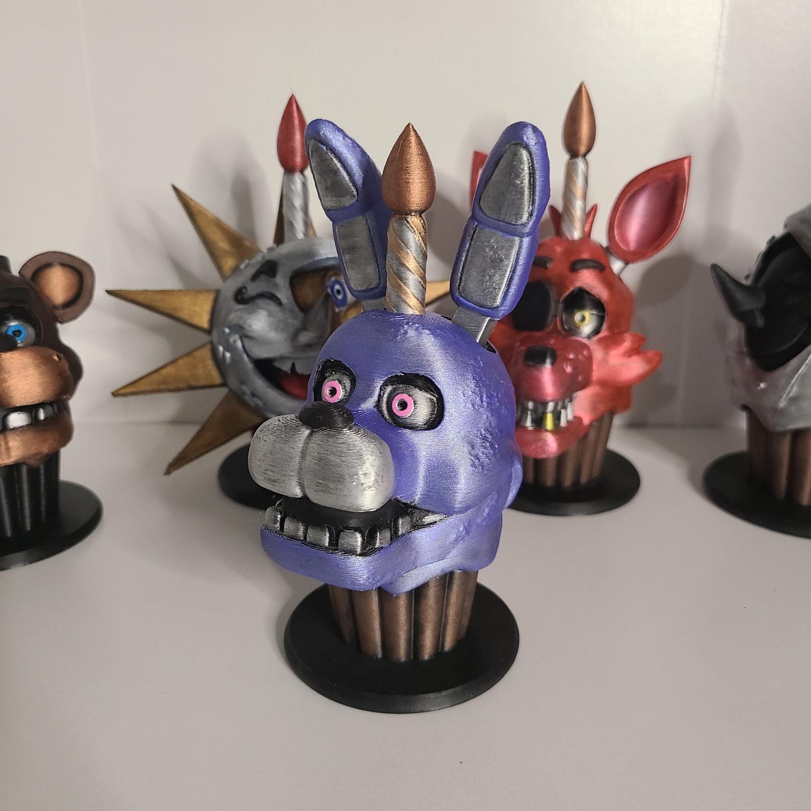 3D Printed FNAF Cupcake Figurine – Hand Painted Collectible - Etsy