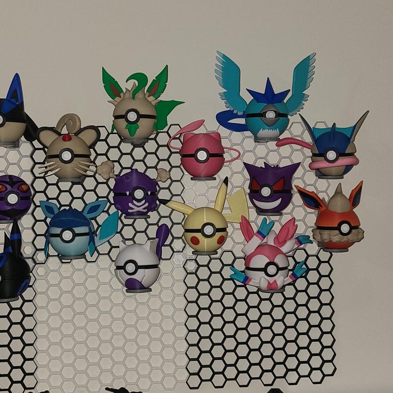 3D Printed Pokemon Inspired Pokeball Character Display Piece Cosplay ...