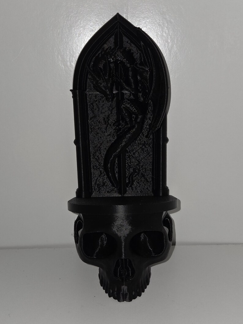 3D Printed Gothic Dragon and Skull Shelf - Hand Painted - Etsy