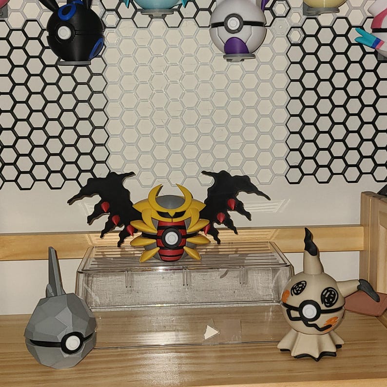 3D Printed Pokemon Inspired Pokeball Character Display Piece Cosplay ...