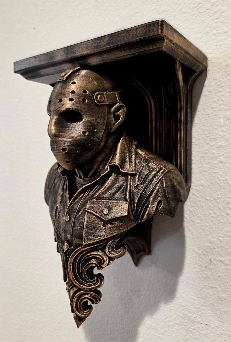 Hand Painted 3D Printed Horror Wall Art / Shelf / Display Crystal Lake ...
